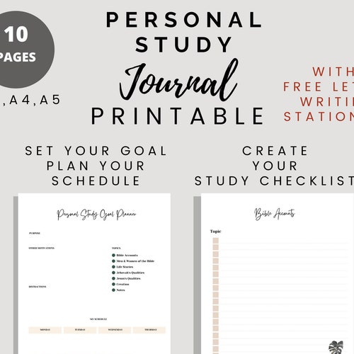 Printable Personal Study Journal JW Bible Study Journal - Etsy