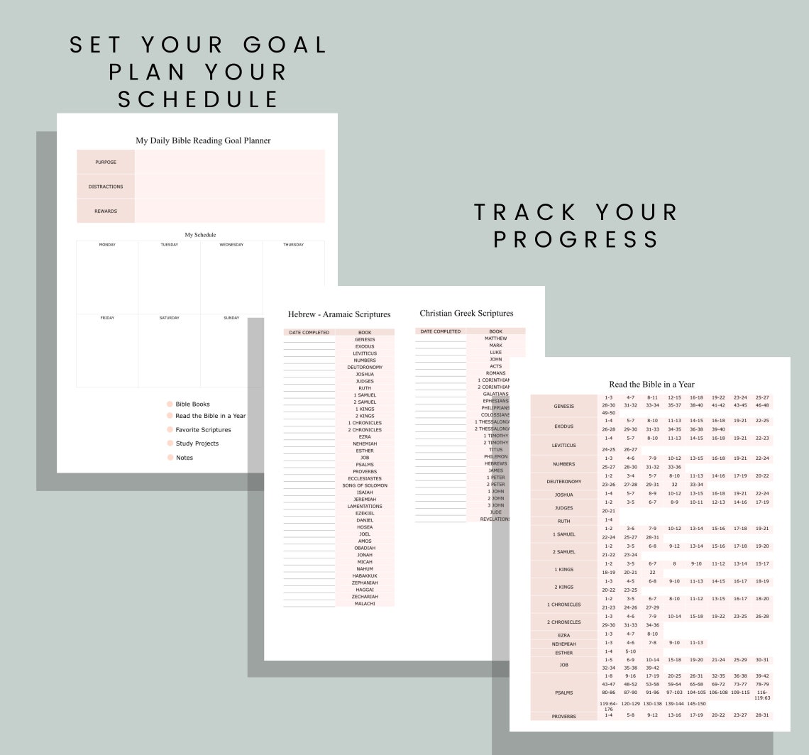 Jw Bible Reading Journal Printable Bible Study Guide Journal - Etsy