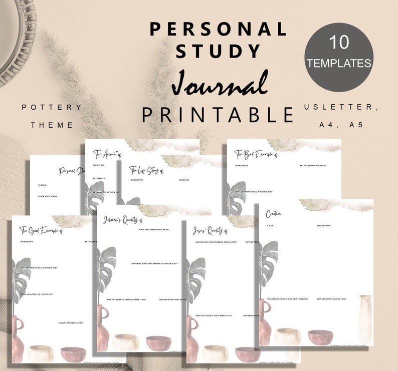 JW Personal Study Journal Printable | Bible Study Notebook (US Letter ...