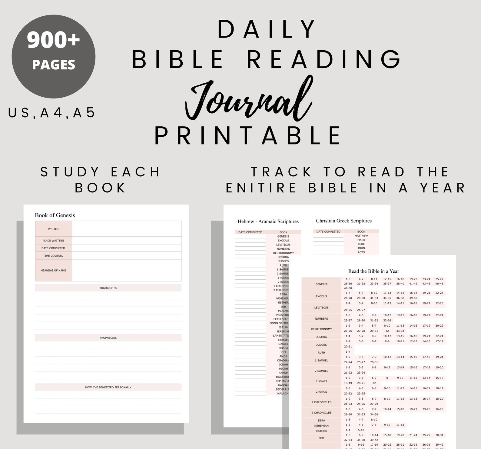 Jw Bible Reading Journal Printable Bible Study Guide Journal - Etsy
