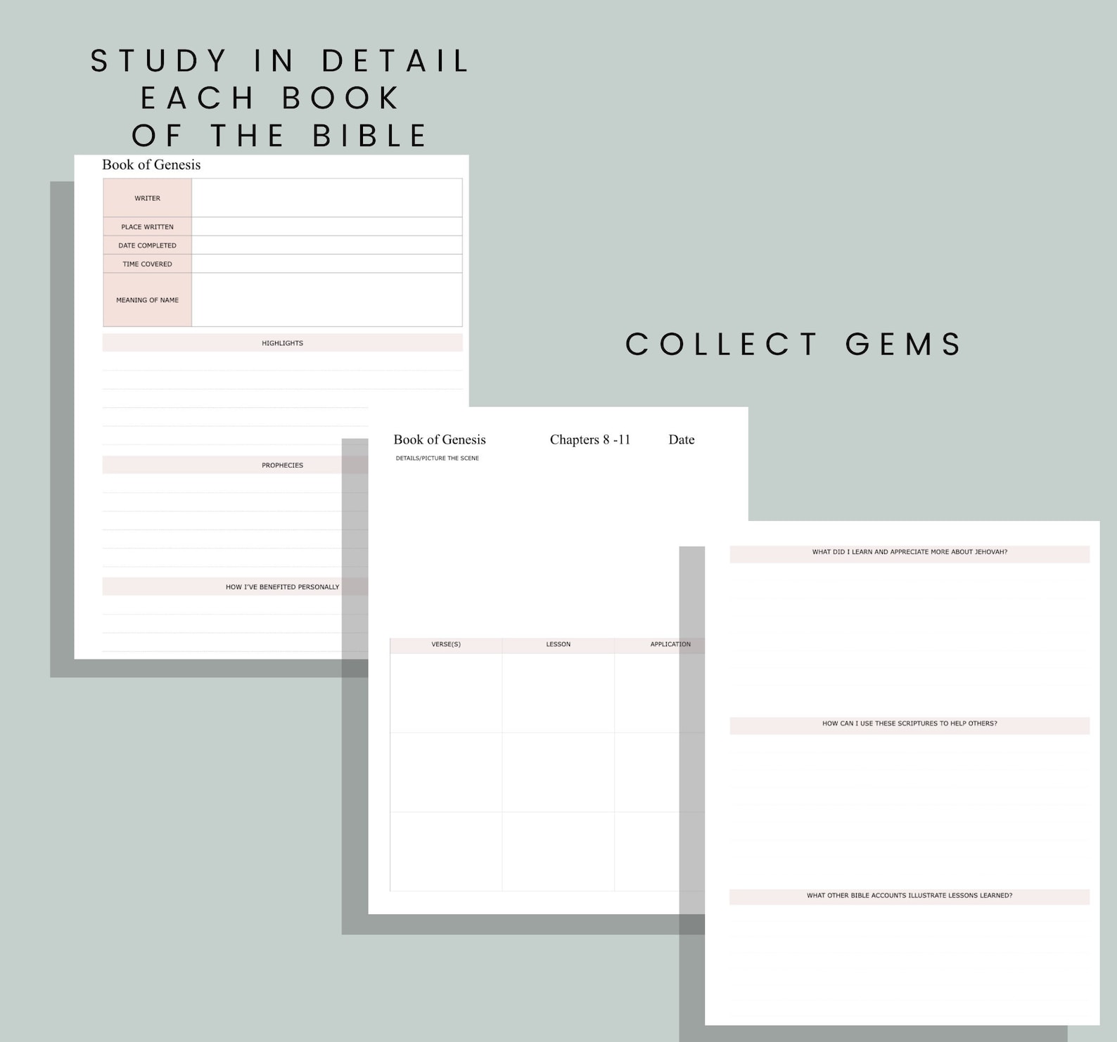 Jw Bible Reading Journal Printable Bible Study Guide Journal - Etsy