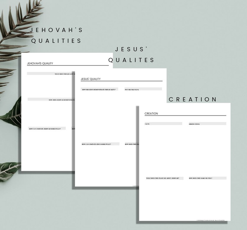 Printable JW Personal Study Journal Jw Journal Bible Study - Etsy