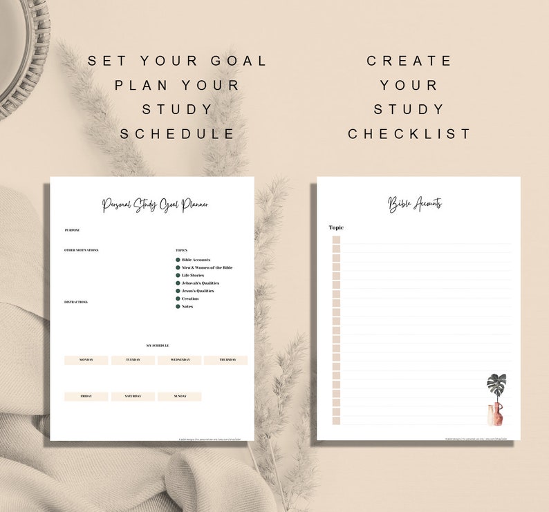 JW Personal Study Journal Printable Jw Study Notebook - Etsy