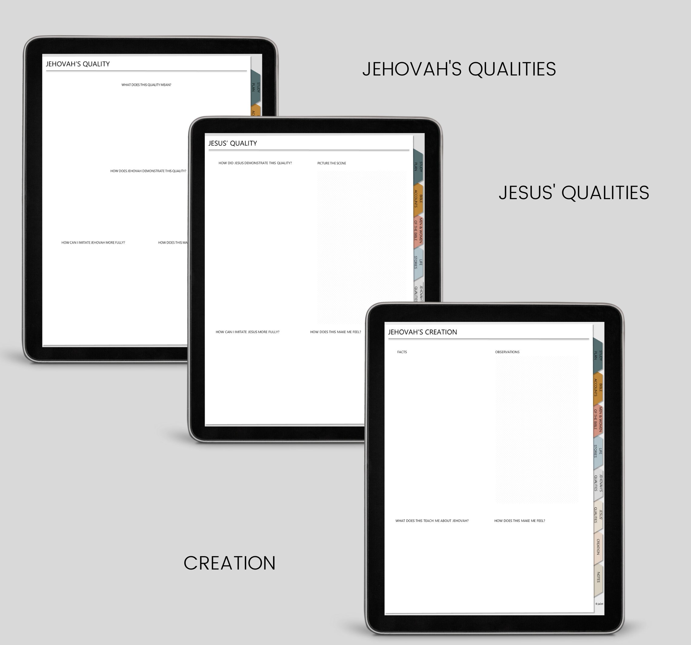 JW Personal Study Journal | Digital Notebook, Bible Study Guide (PDF ...
