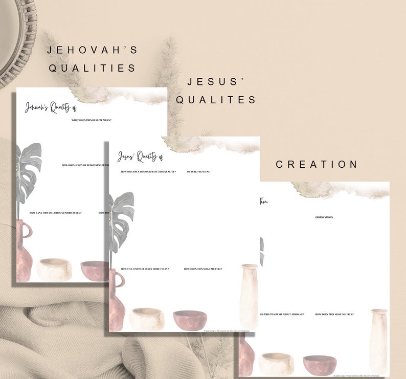 JW Personal Study Journal Printable | Bible Study Notebook (US Letter ...