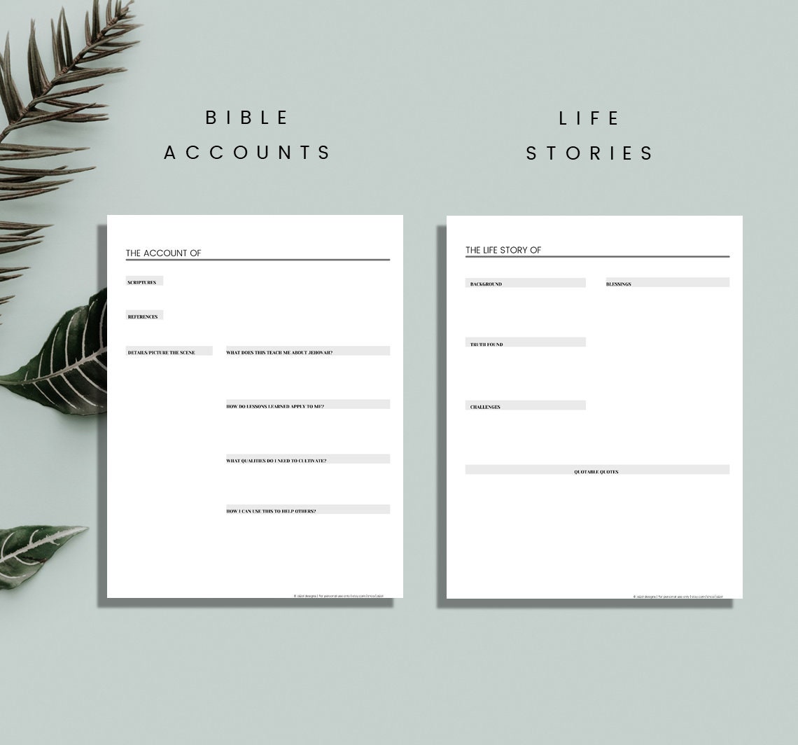 Printable JW Personal Study Journal Jw Journal Bible Study - Etsy