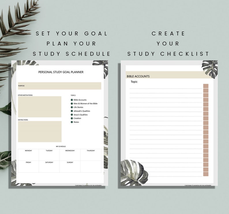 Printable Personal Study Journal JW Bible Study Journal | Personal ...