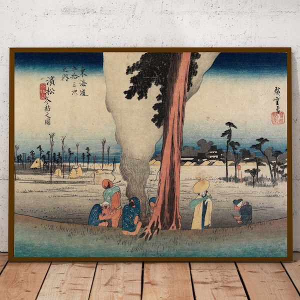 Ukiyo E Print Winter Scenes - Etsy