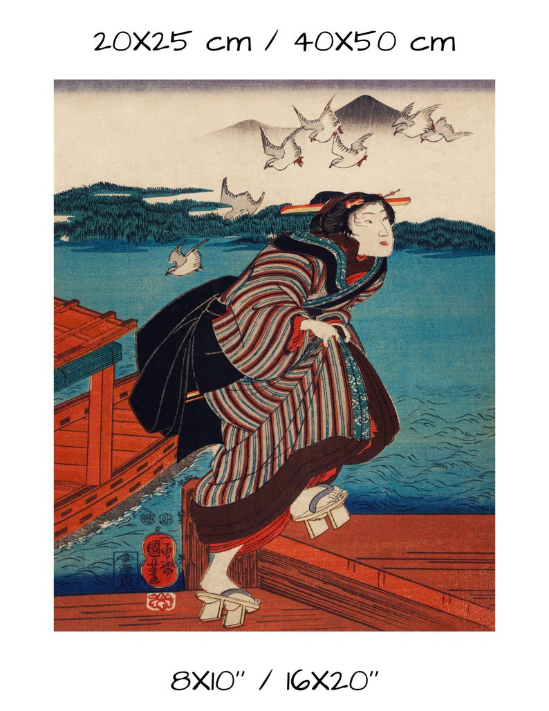 Japanese Art Poster Print Ukiyo E Wall Art Woodblock Prints | Etsy