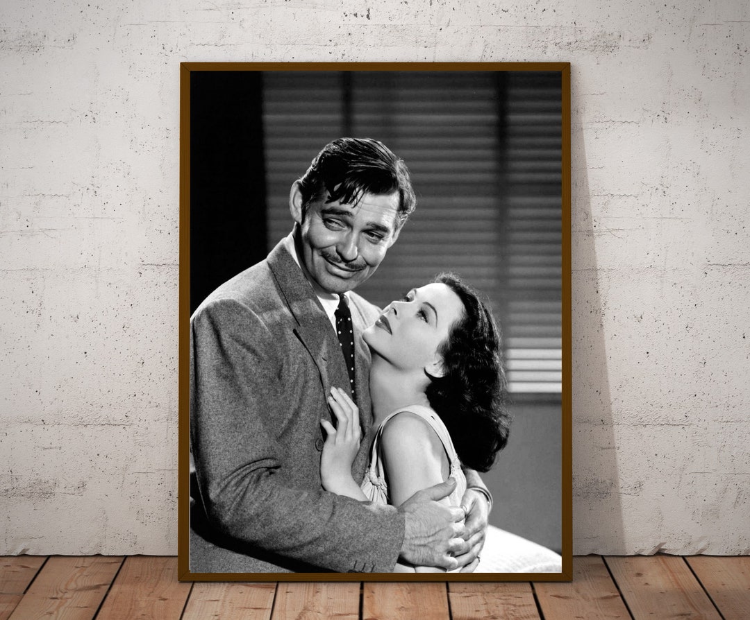 Hedy Lamarr and Clark Gable Vintage Photograph Retro Wall Art Hedy ...