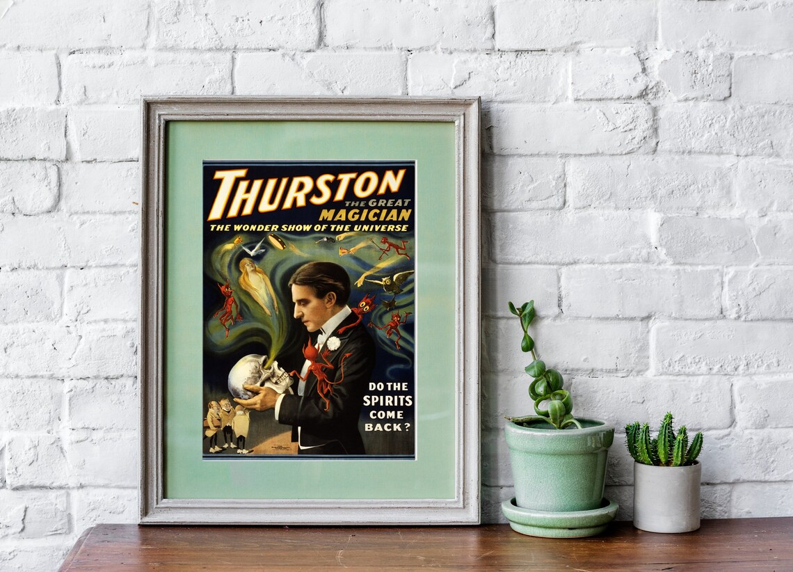 Vintage Magician Show Poster Print Antique Victorian | Etsy