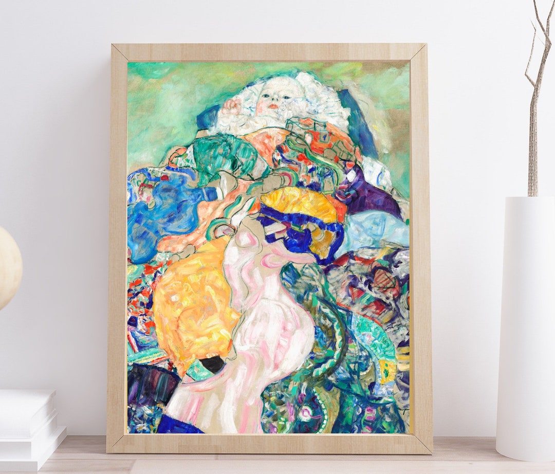 Gustav Klimt Baby cradle 1917 Art Nouveau Poster Print - Etsy