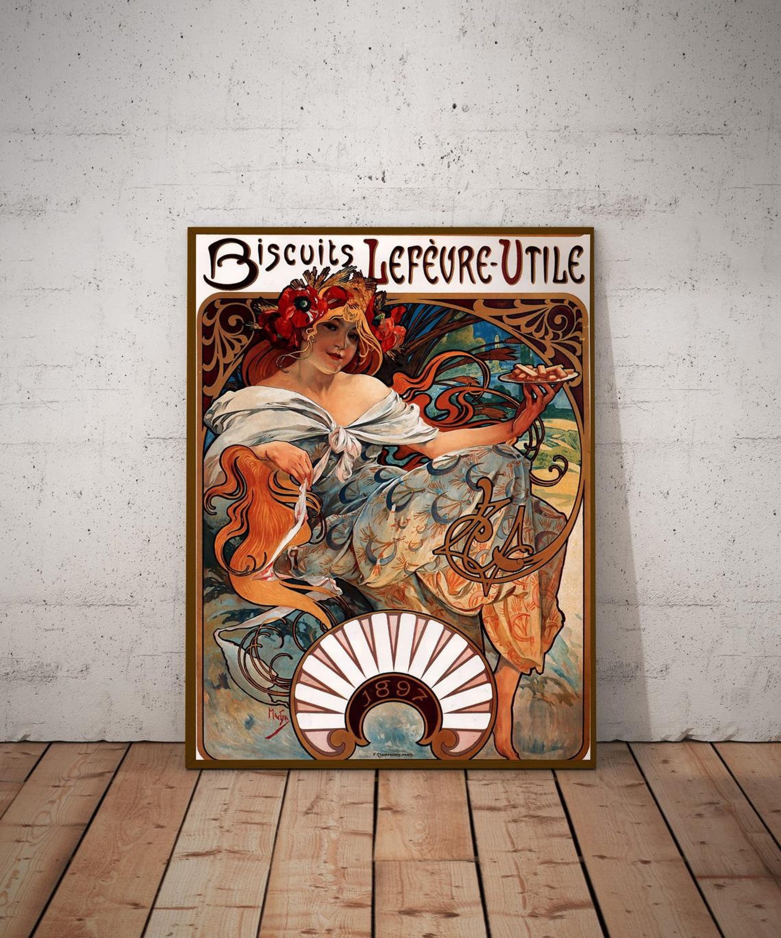 Alphonse Mucha Set of 6 Vintage Ad Prints Retro Wall - Etsy