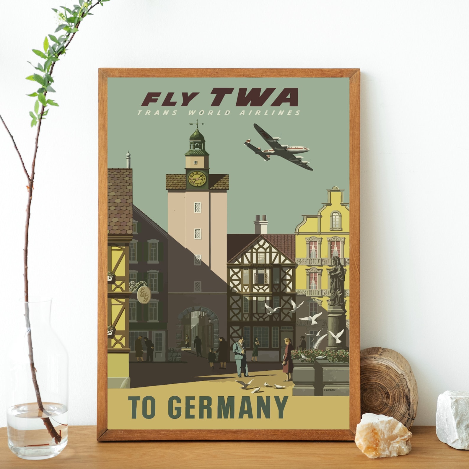 Germany Vintage Travel Poster Retro Wall Art Print Wall | Etsy