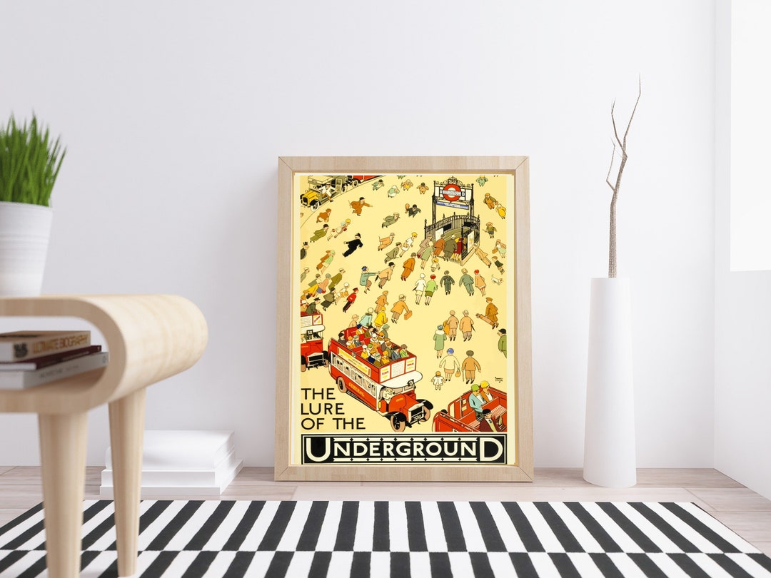 London Underground Vintage Travel Poster Retro Wall Art - Etsy