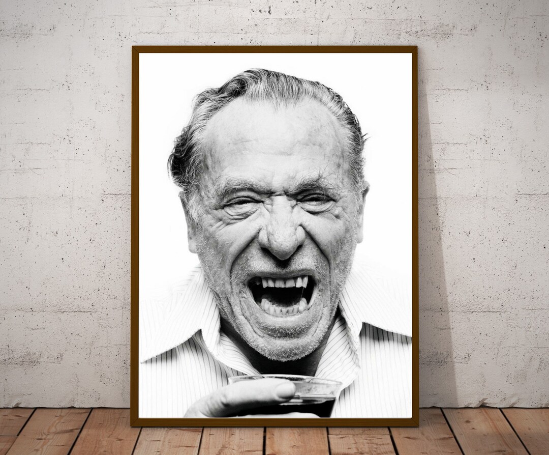 Charles Bukowski Vintage Photograph Retro Wall Art Charles Bukowski ...