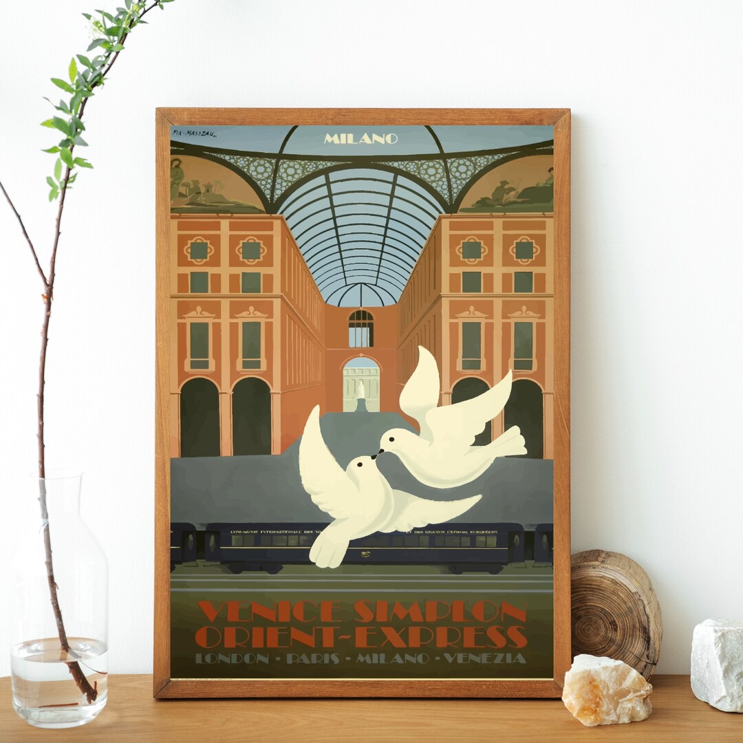 Orient Express Vintage Travel Poster Retro Wall Art Print - Etsy