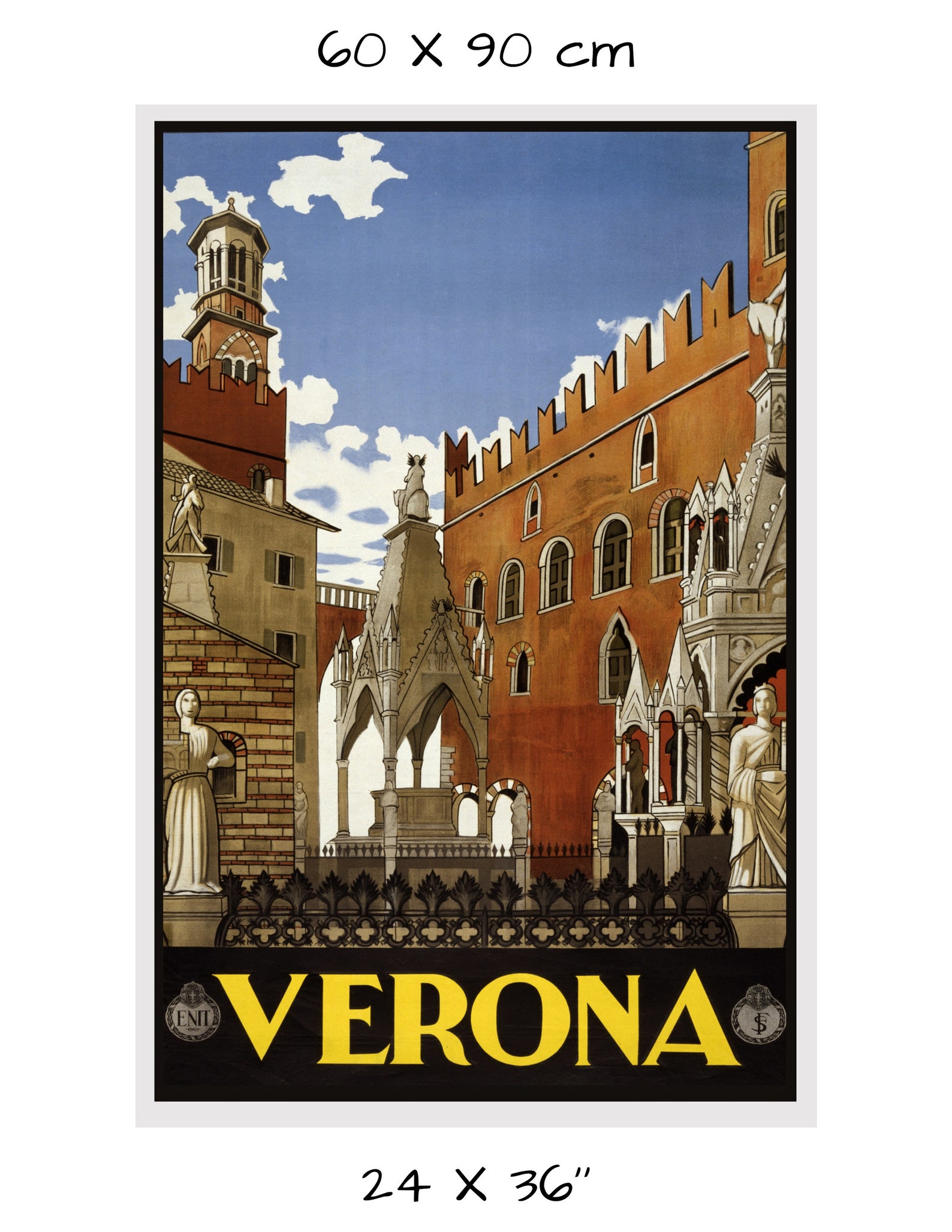 Italy Vintage Travel Poster Retro Wall Art Print Wall Decor - Etsy