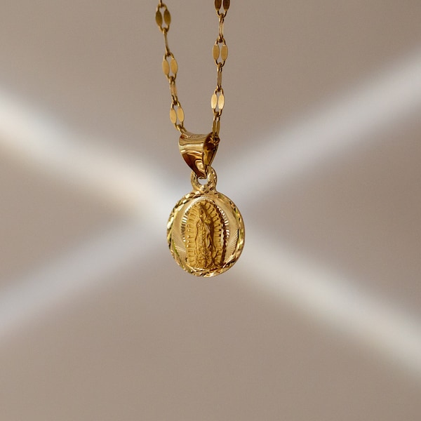 Mexican Virgin Mary Necklace - Etsy