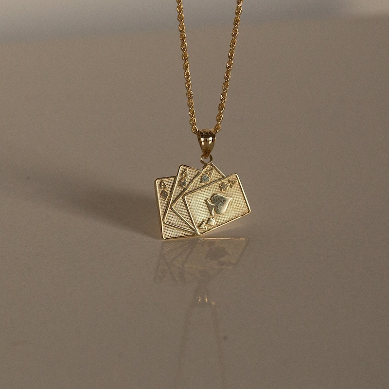 Mens Poker Card Necklace - Etsy