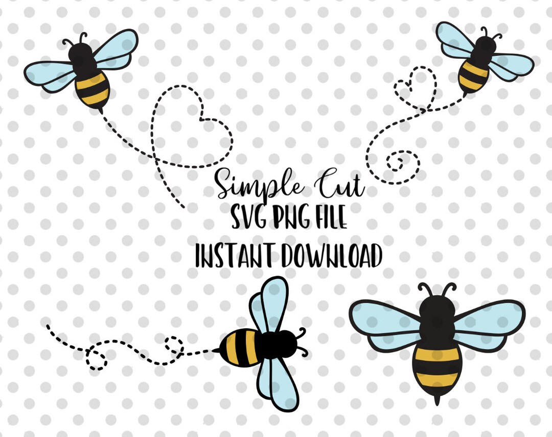 4 Honey Bee SVG Bundle, Layered Cut File Bumble Bee Cutting File Cute ...