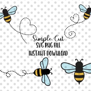 4 Honey Bee SVG Bundle, Layered Cut File Bumble Bee Cutting File Cute ...