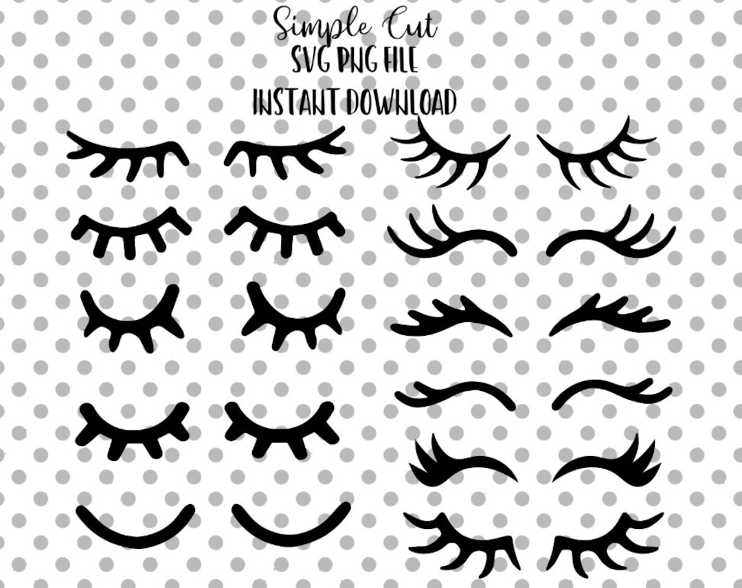 Eyelash Svg, Eyelash Bundle Svg for Cutting, Eyelash Png, Unicorn ...