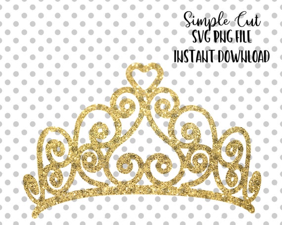 Gold Glitter Tiara PNG & SVG Beauty Mirror SVG File Vector | Etsy