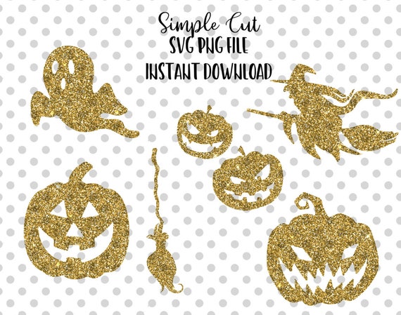 Gold Glitter Jack O Lantern Glitter Halloween Pumpkins Bundle - Etsy