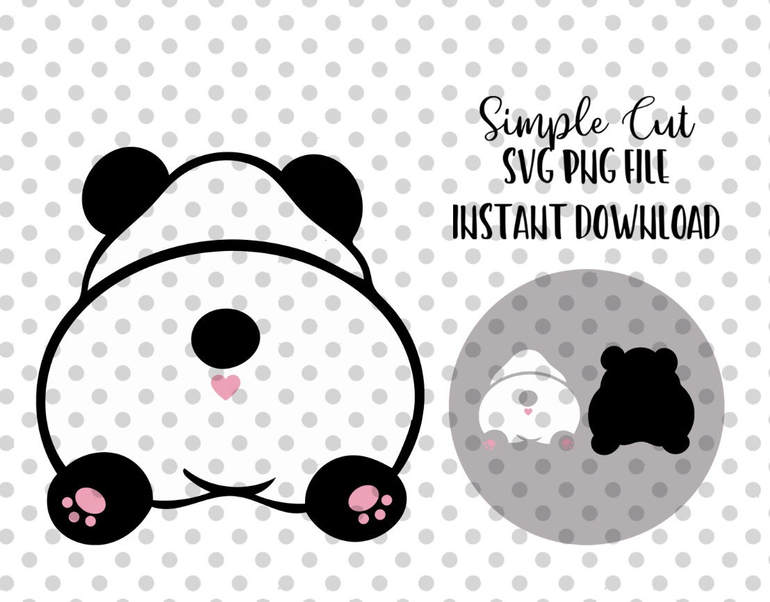 Panda Butt SVG Funny Panda Butt Cutting File Layered Cut - Etsy Denmark