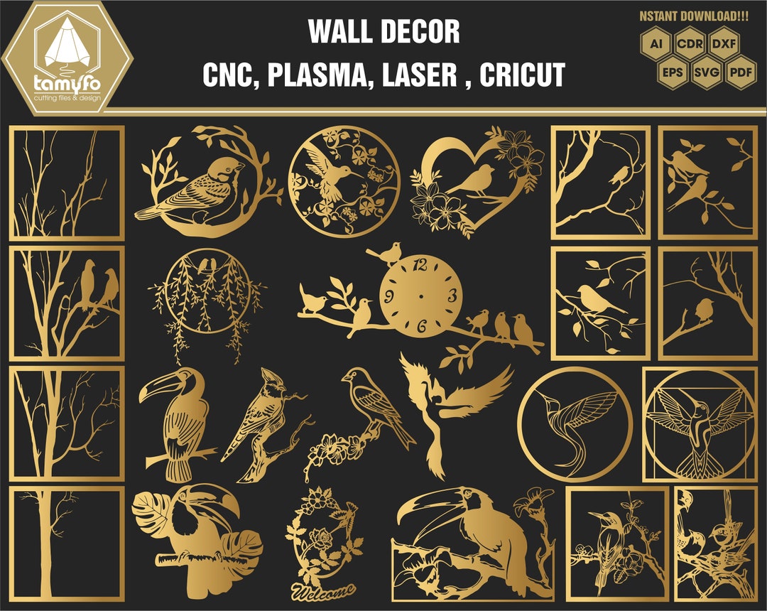 100+ Wall Decor | Decoration Wall Vector Files | CNC File, Laser ...