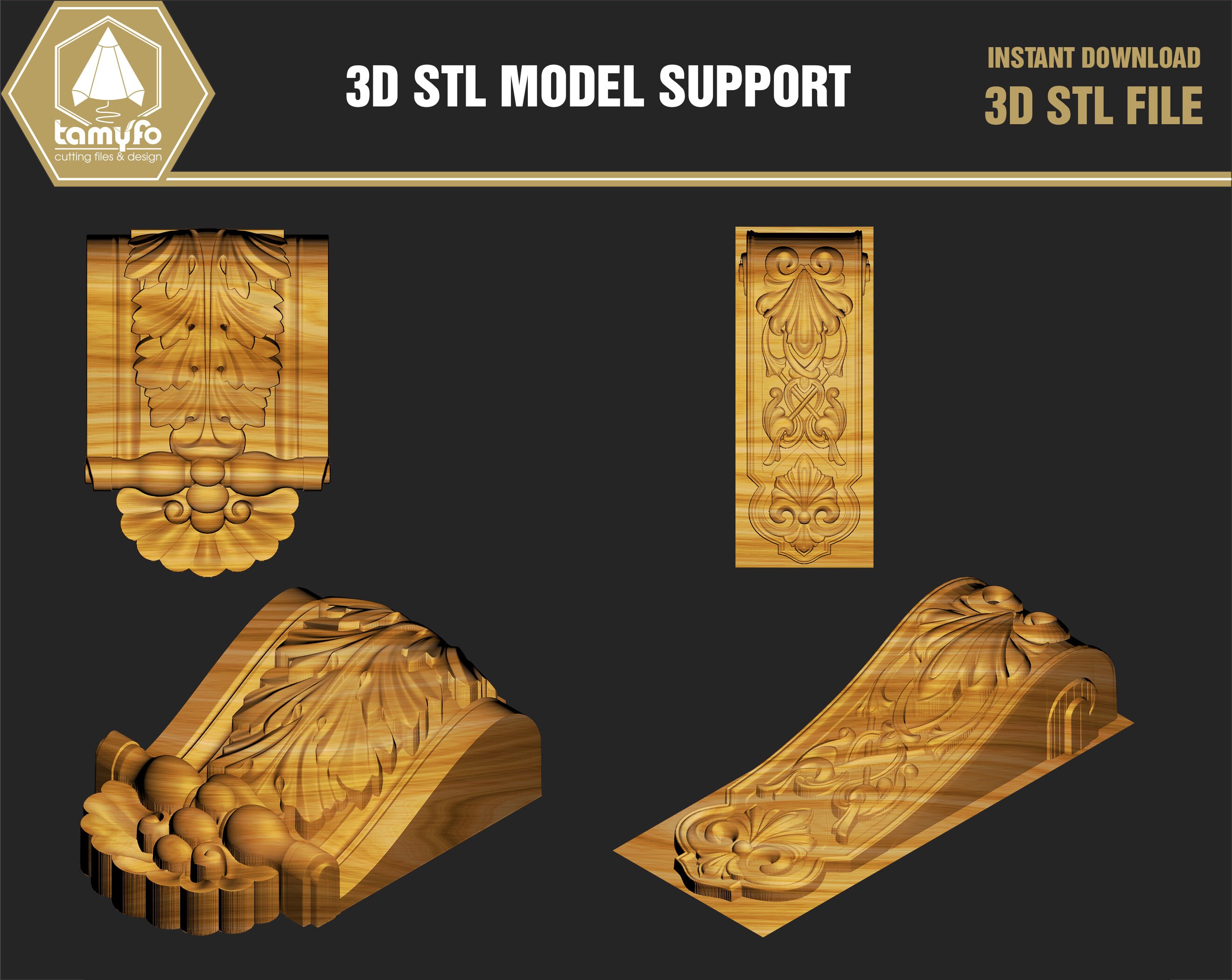 3D STL Files Model Support for 3D Printer and Cnc Vectric Artcam ...
