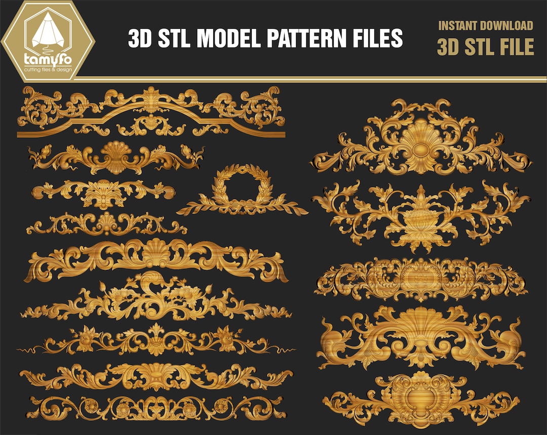STL Model Pattern Collection Files for 3D Printer and Cnc Vectric ...