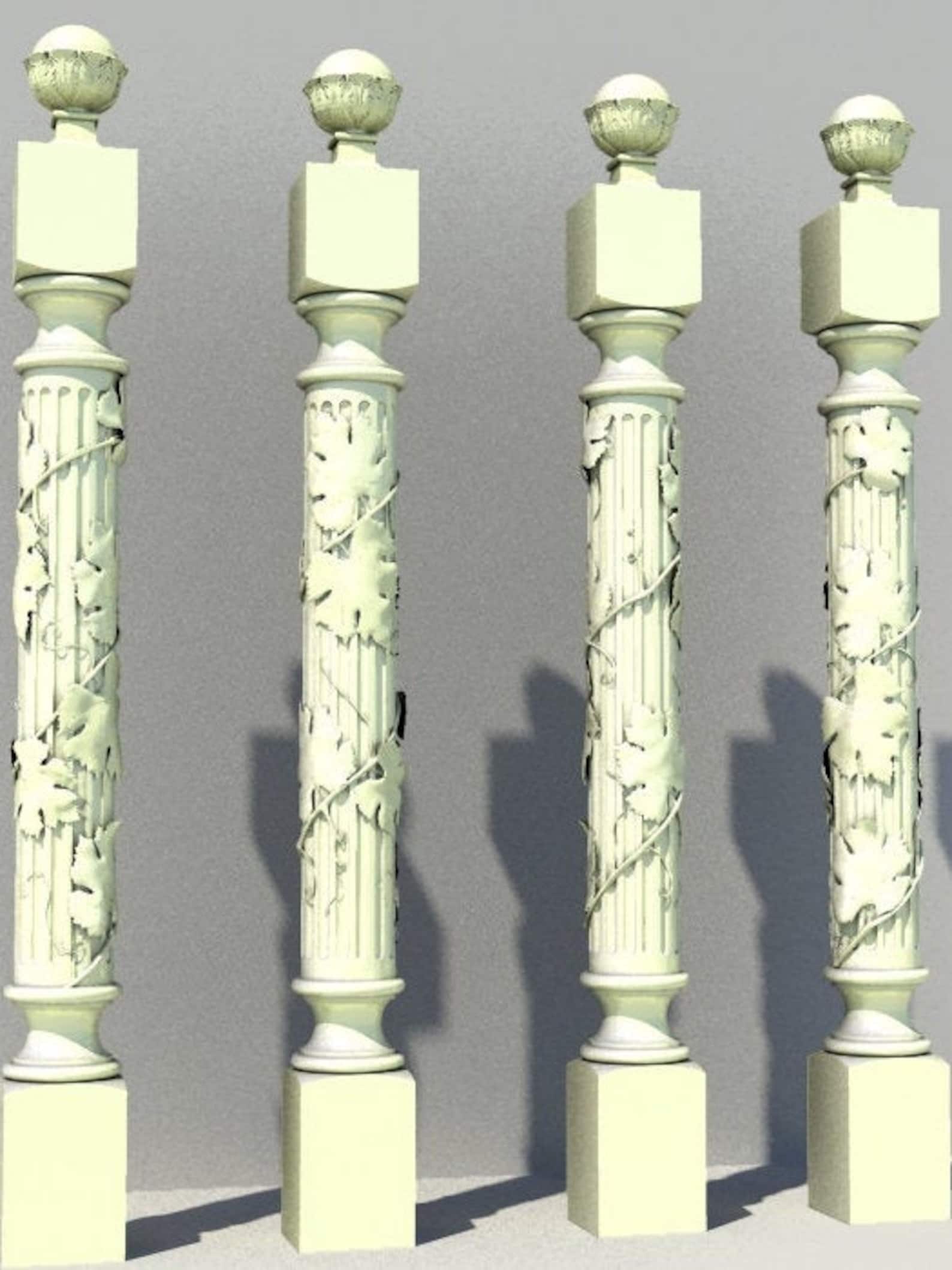 61 Column 3d Stl Files for Engraving Router, 3d Printer and Vectric ...