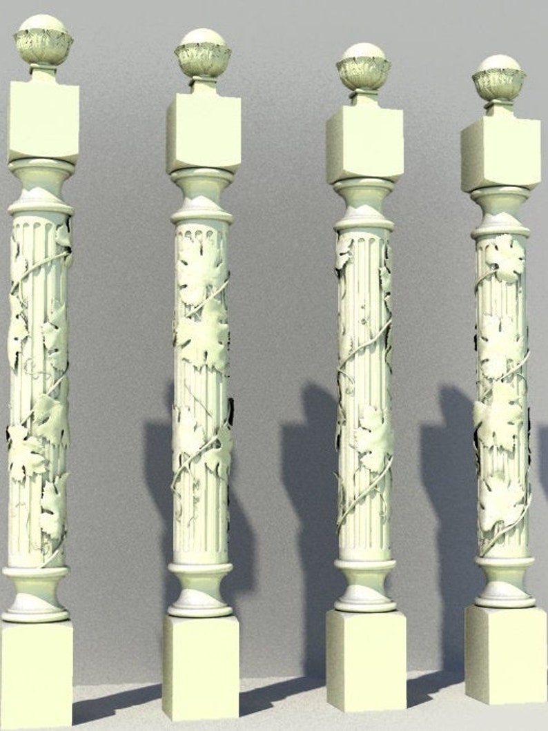 61 Column 3d Stl Files for Engraving Router, 3d Printer and Vectric ...