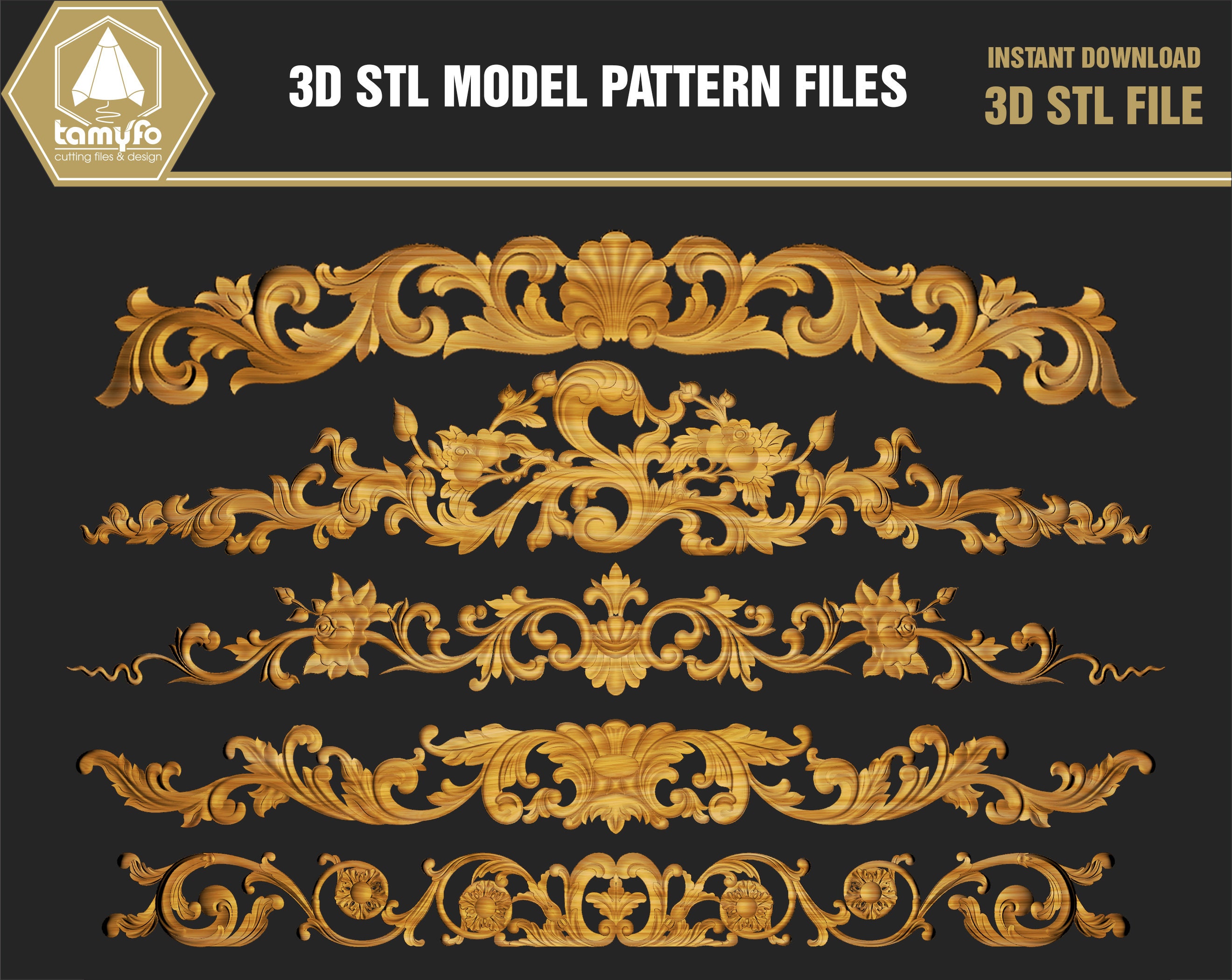STL Model Pattern Collection Files for 3D Printer and Cnc Vectric ...