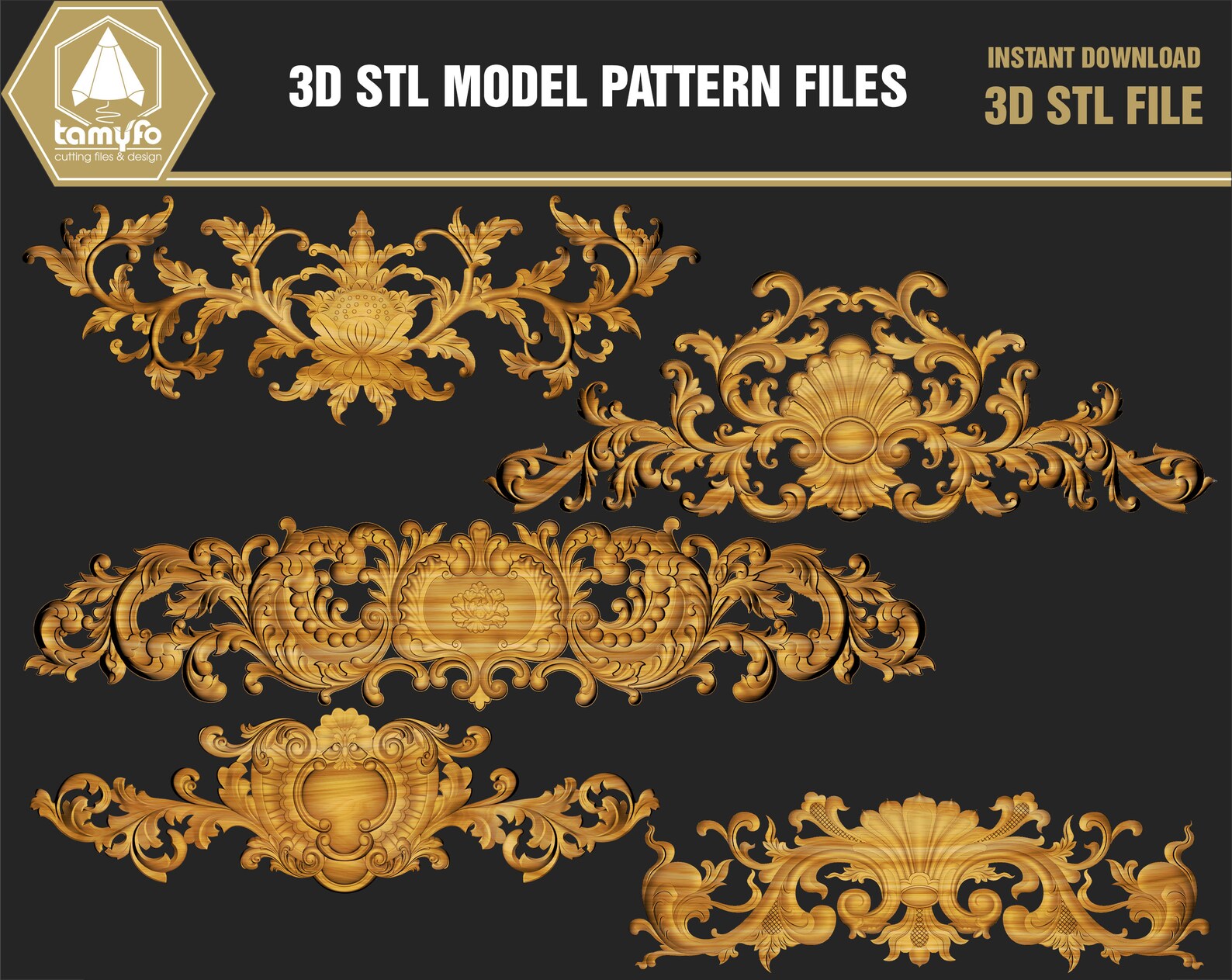 STL Model Pattern Collection Files for 3D Printer and Cnc Vectric ...