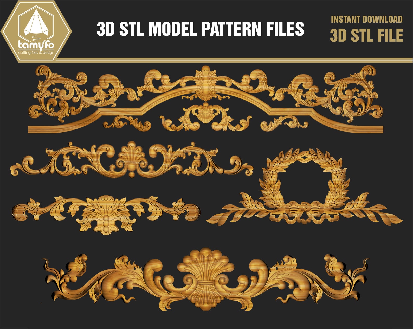 STL Model Pattern Collection Files for 3D Printer and Cnc Vectric ...