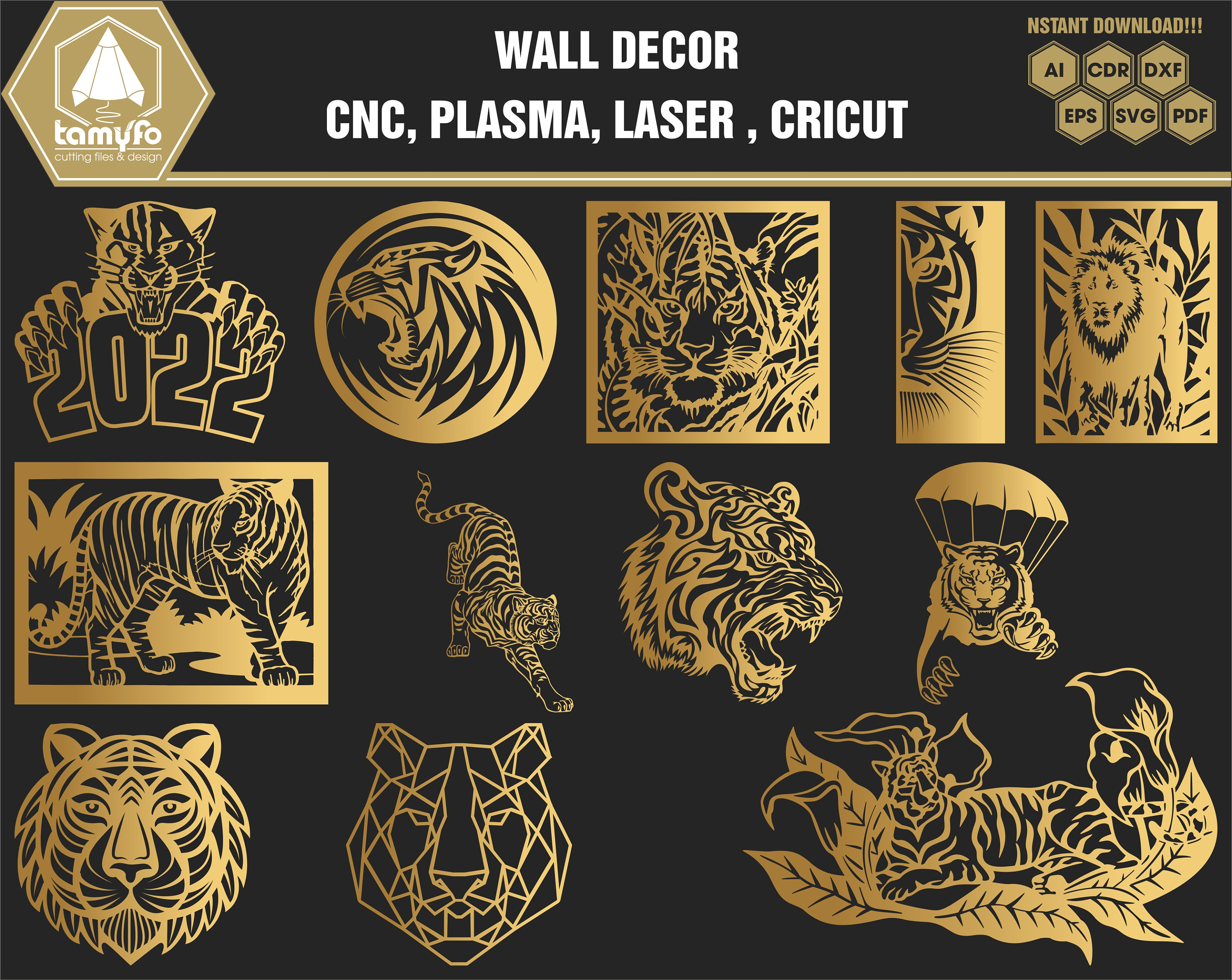 100 Wall Decor Decoration Wall Vector Files CNC File - Etsy