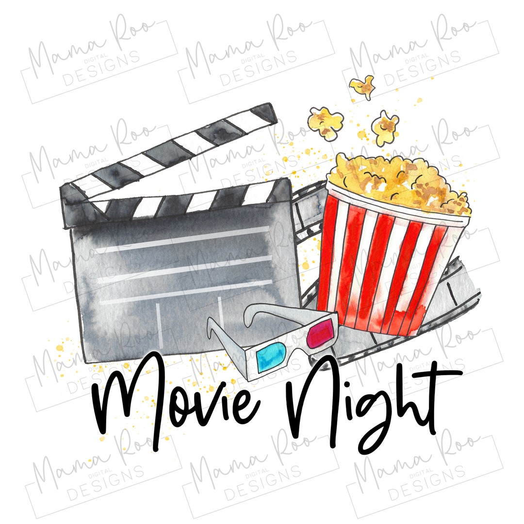Movie Night Mug Design | Sublimation Template | Digital PNG File ...