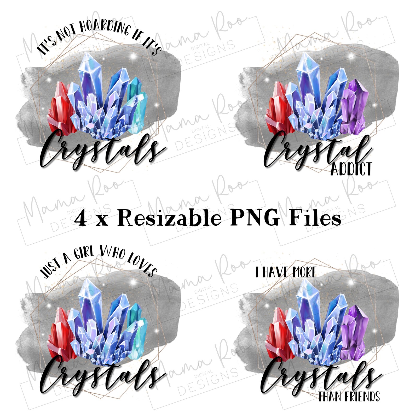 PNG Crystal Quotes Bundle Instant Download Digital Files - Etsy UK