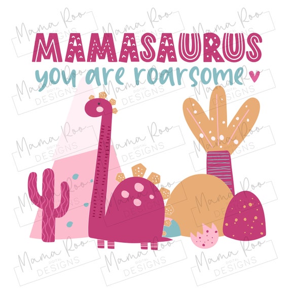 Cute Mamasaurus PNG Design File Sublimation Template Mug - Etsy