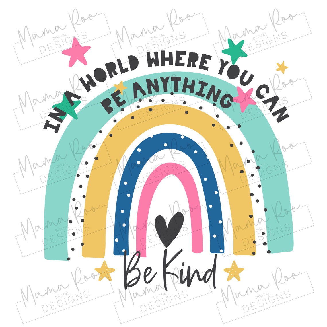 Rainbow Digital Png File Mental Health Quotes Sublimation Etsy