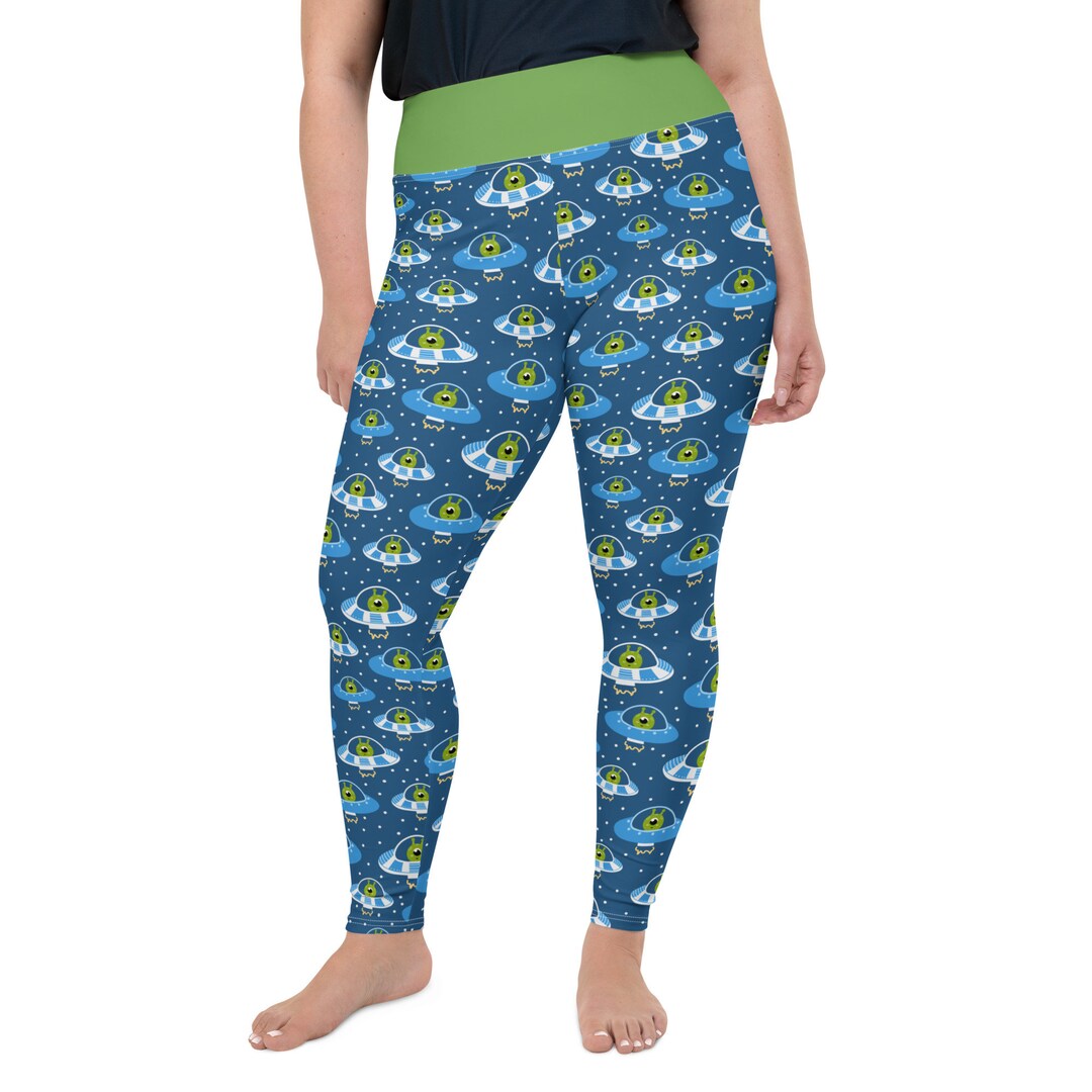Alien Sci Fi Leggings, Womens Leggings, Gym Workout Leggings, Running ...