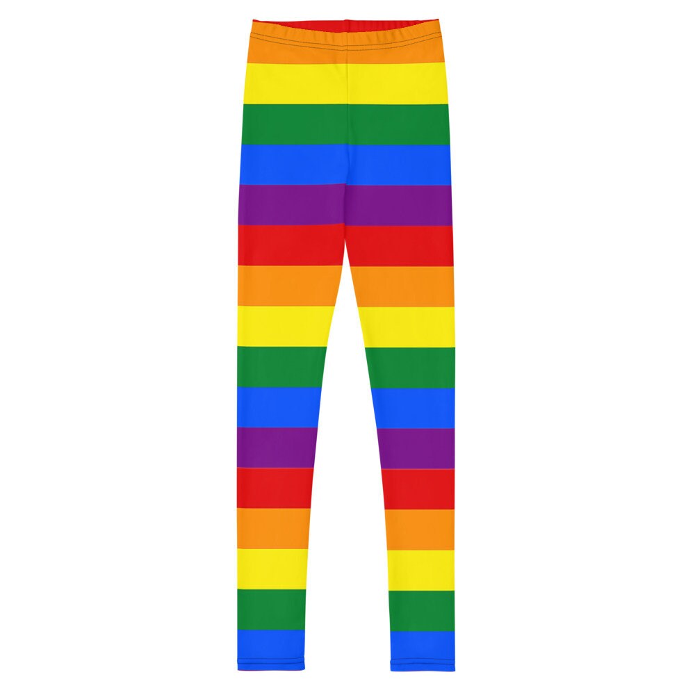 Rainbow Stripped Leggings, Kids Youth Leggings, Soft Printed Leggings ...