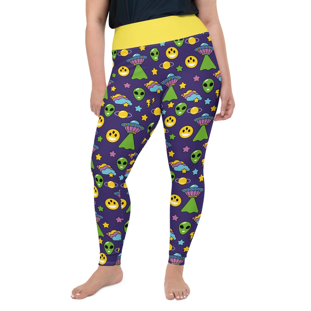 Alien Sci Fi Leggings, Womens Leggings, Gym Workout Leggings, Running ...