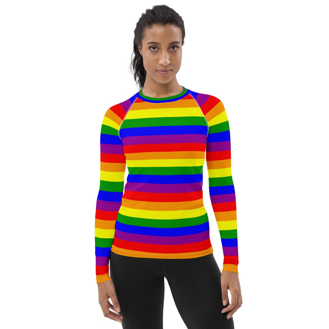 Lesbian Pride Rash Guard, Gay Pride Fitness Rash Guard, Long Sleeve ...