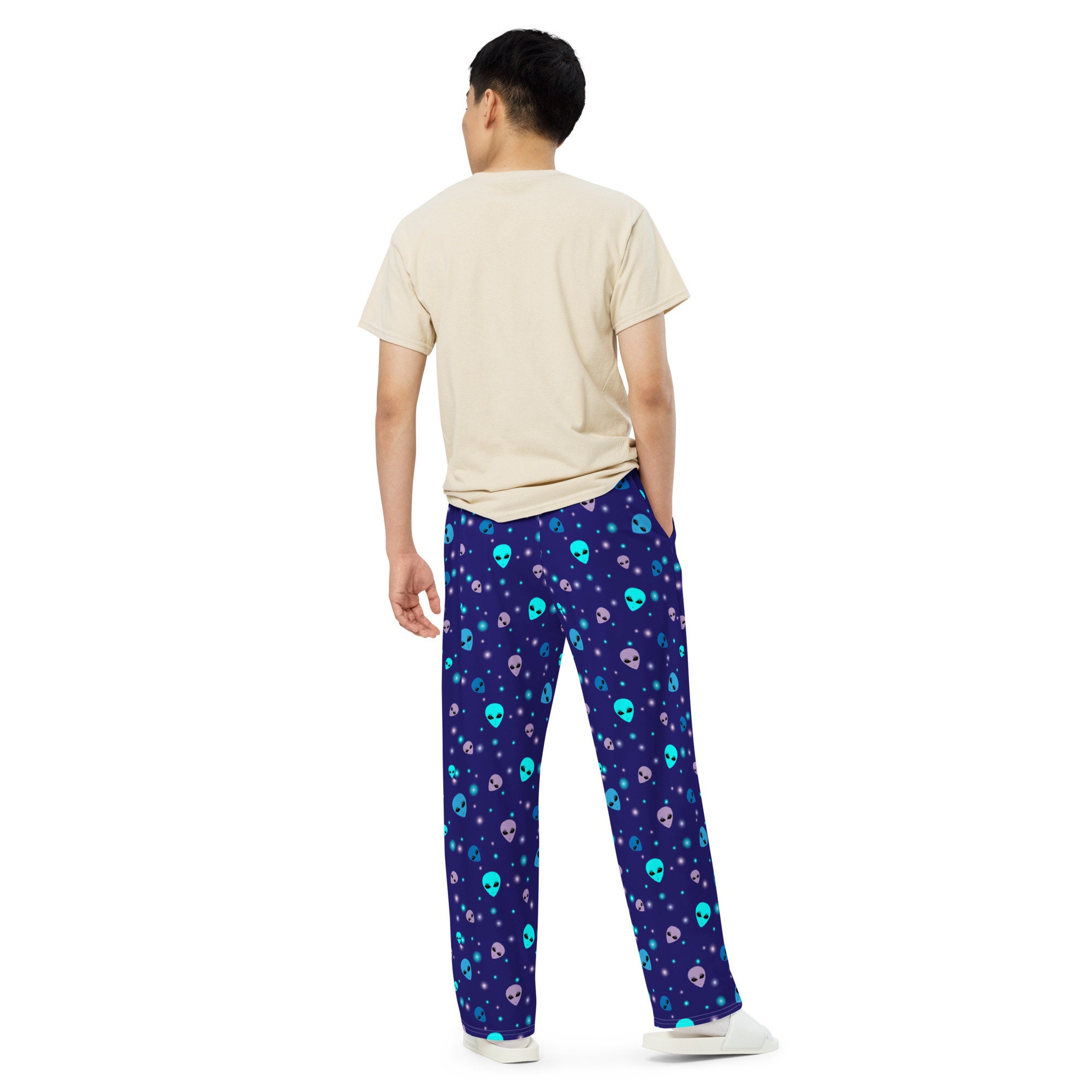 Aliens UFO Unisex PJ Pants, Comfy Lounge Pants With Pockets, Elastic ...