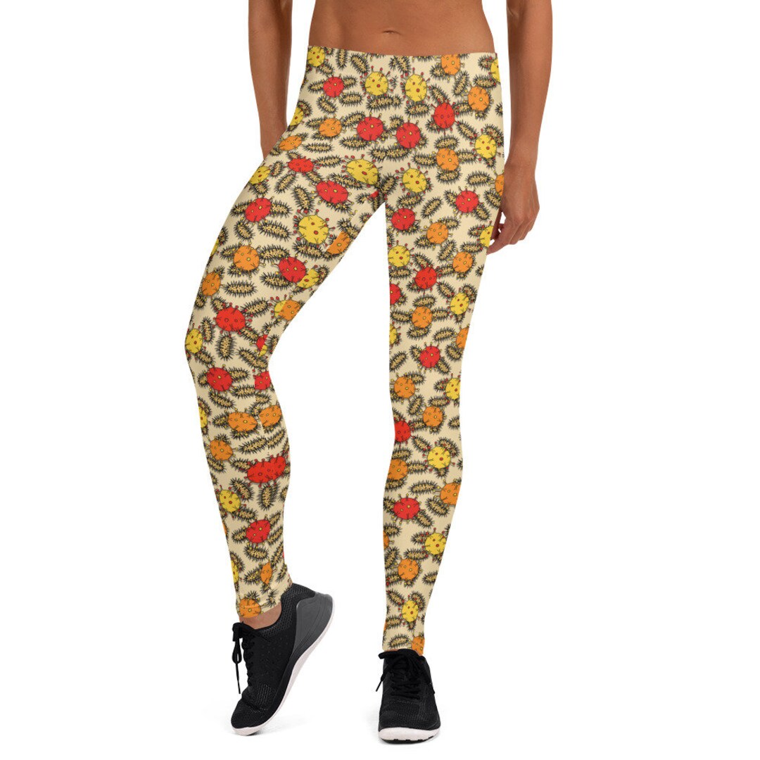 Bacteria Virus Printed Leggings, Biology Science Leggings, Soft Comfy ...