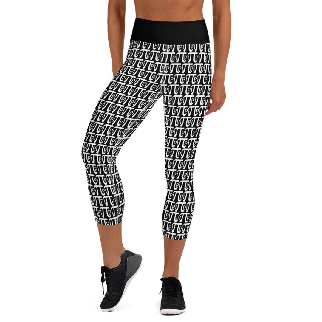 Pi Symbols Patterned Leggings High Waist Yoga Capri Leggings - Etsy